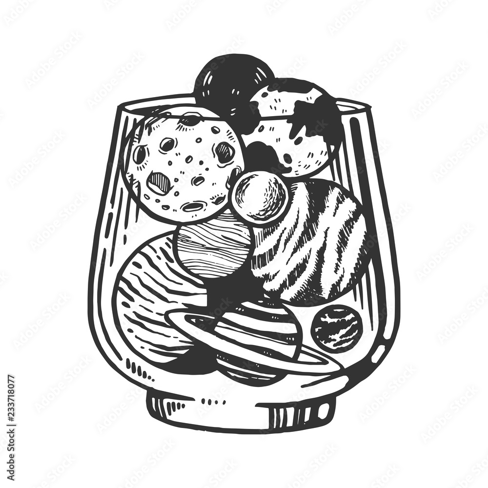 Solar System Black And White Clipart