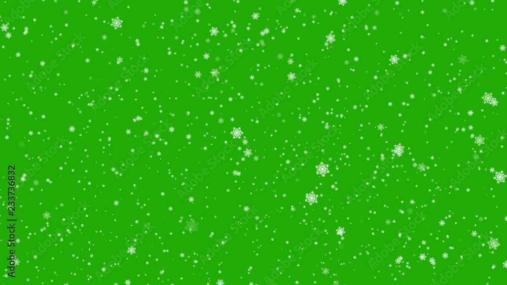 Falling Snowflakes - Chroma key - Green Screen, 4k Stock Video | Adobe ...