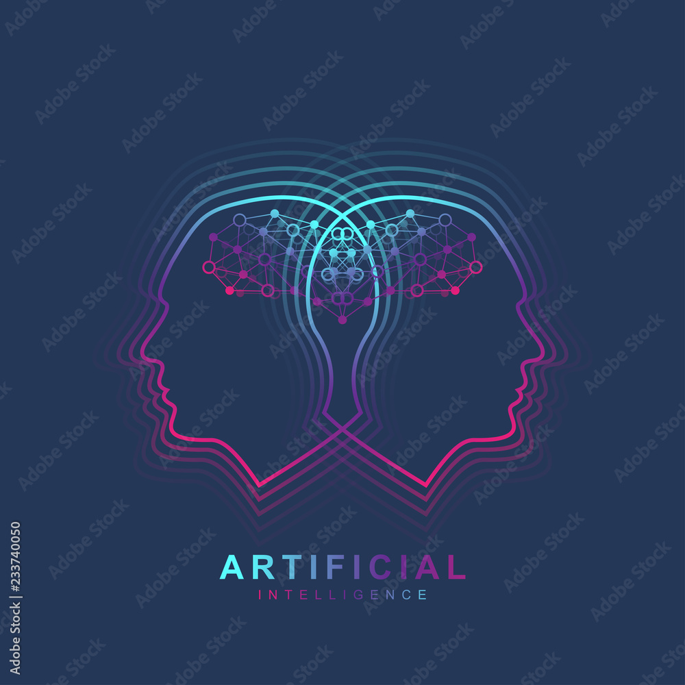 Artificial Intelligence Logo. Artificial Intelligence and Machine ...