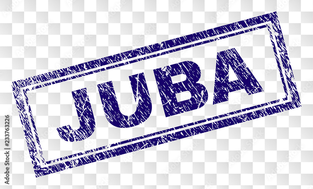 JUBA stamp seal print with rubber print style and double framed ...