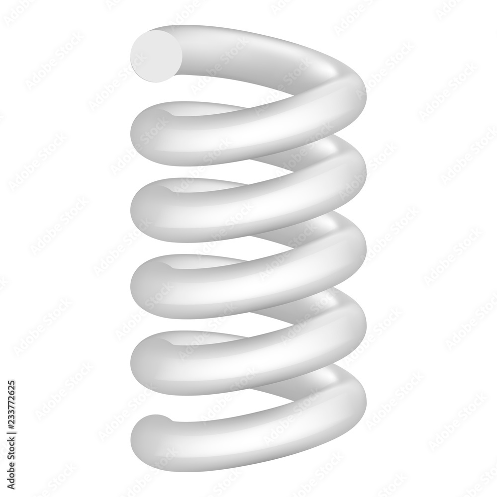 Coil spring icon. Realistic illustration of coil spring vector icon for ...