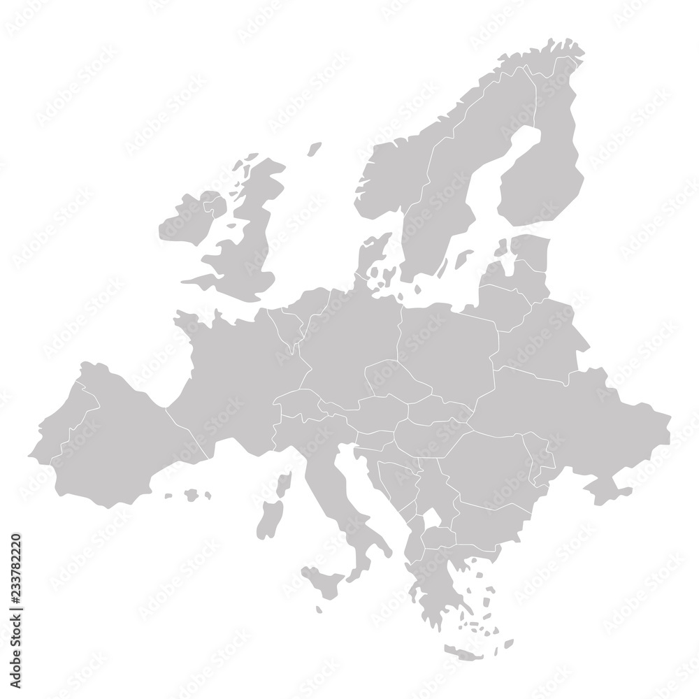 Europe vector map Stock Vector | Adobe Stock