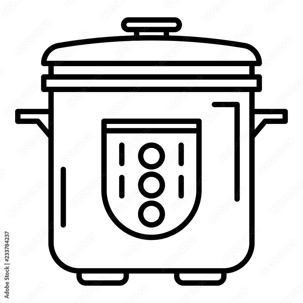 Automatic cooker icon. Outline automatic cooker vector icon for web ...