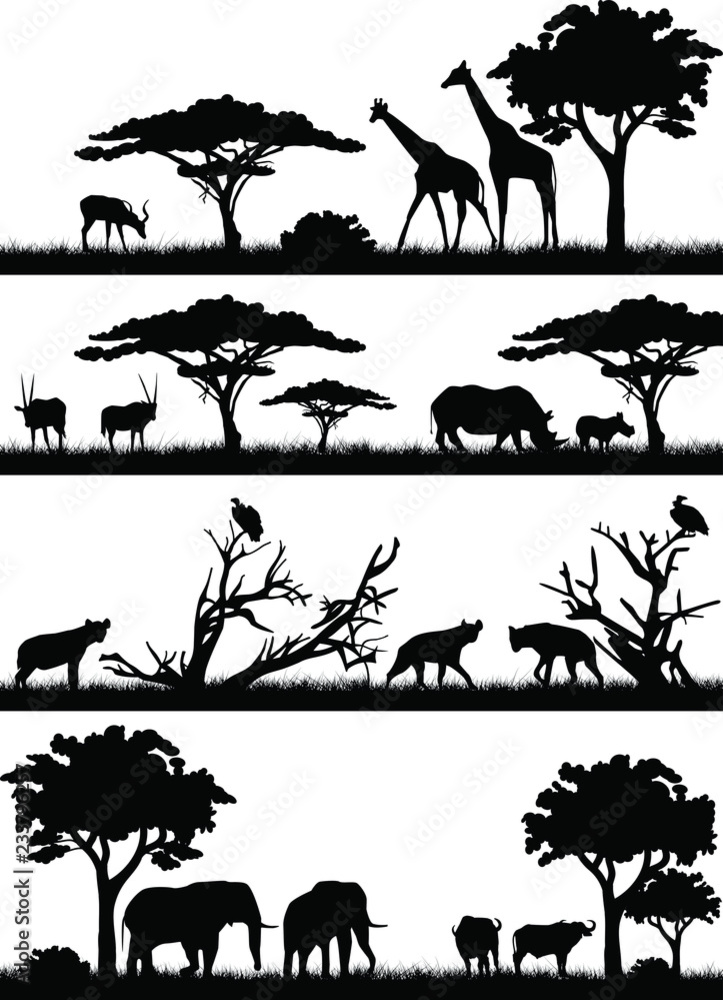 African Animal Silhouette
