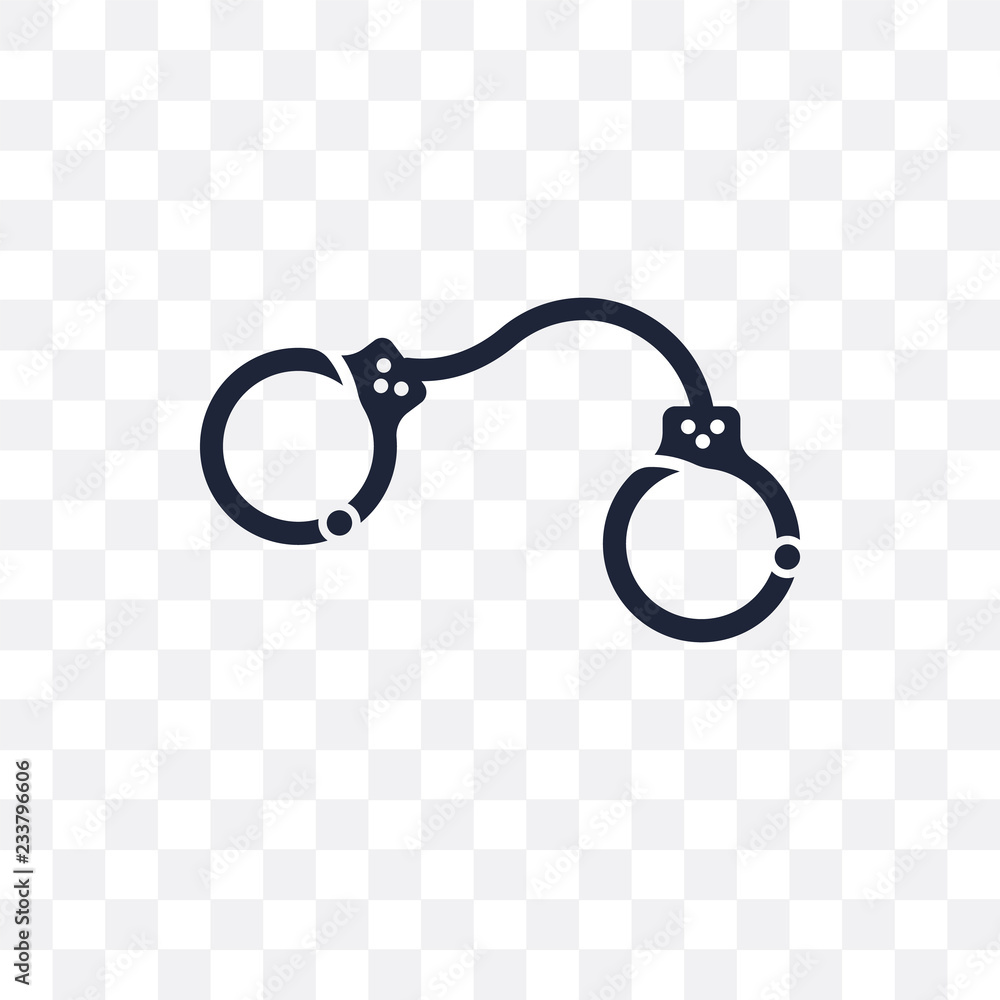 Pair of Handcuffs transparent icon. Pair of Handcuffs symbol design ...