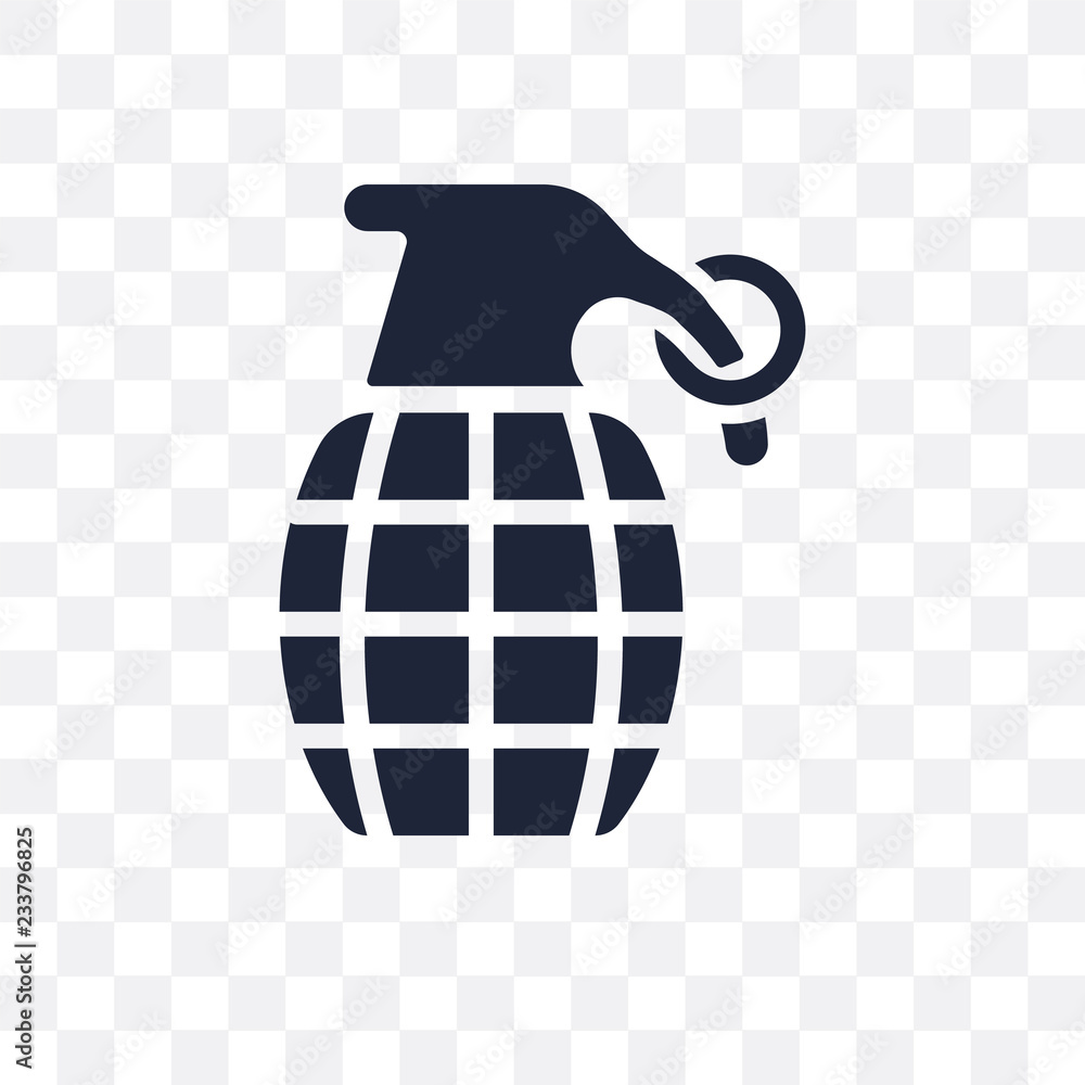 Grenade transparent icon. Grenade symbol design from Army collection ...