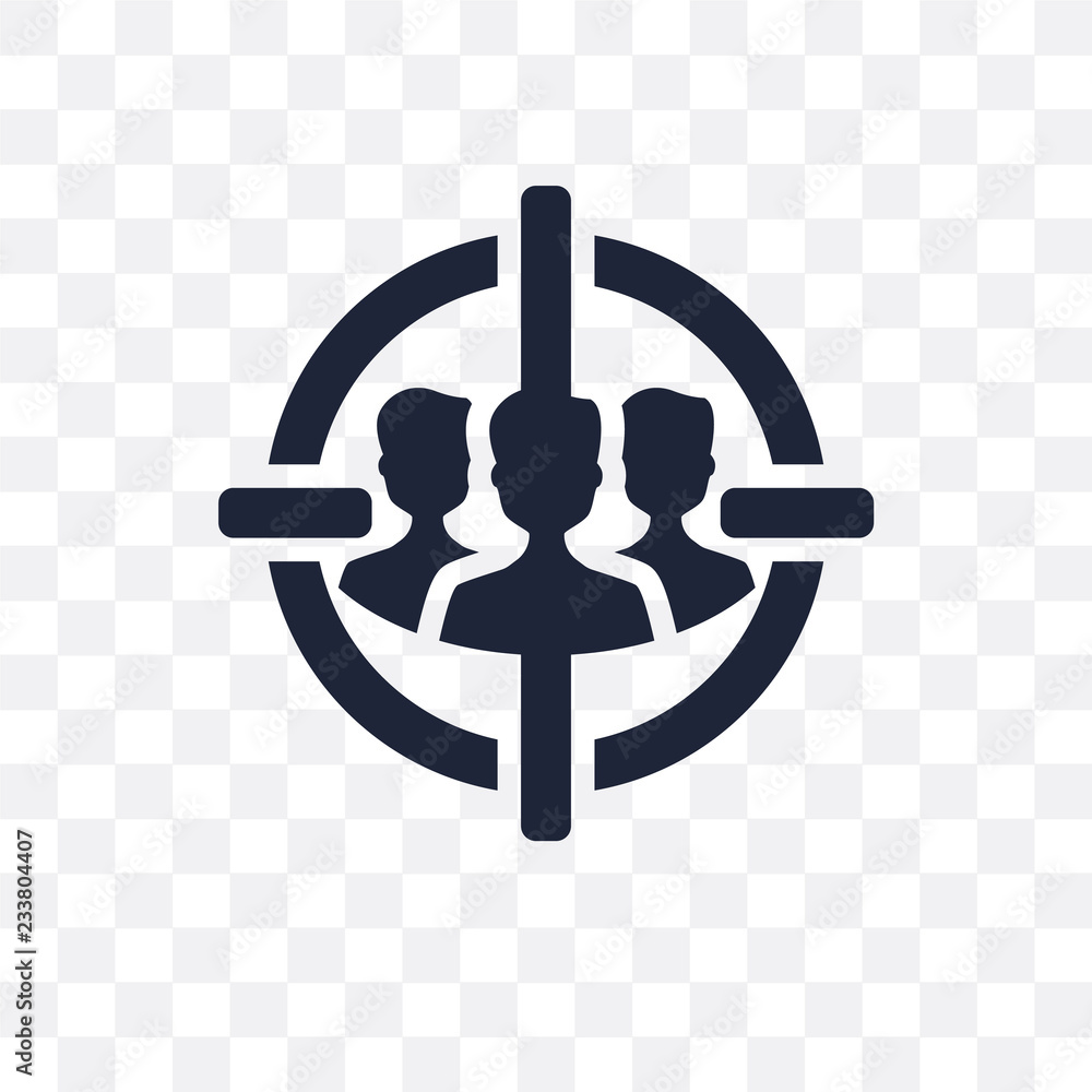 Vecteur Stock Target audience transparent icon. Target audience symbol ...
