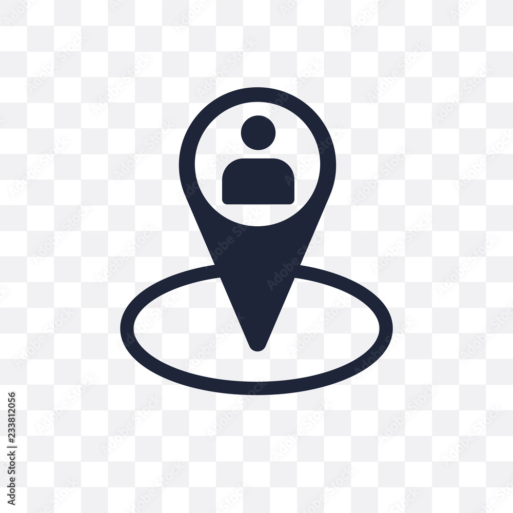 Human Location transparent icon. Human Location symbol design from Maps ...
