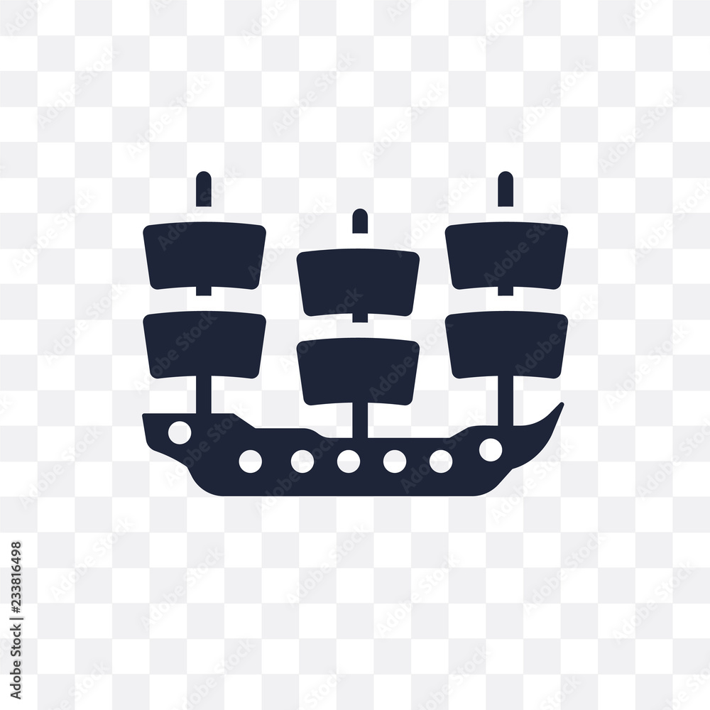 Old Galleon transparent icon. Old Galleon symbol design from Nautical ...
