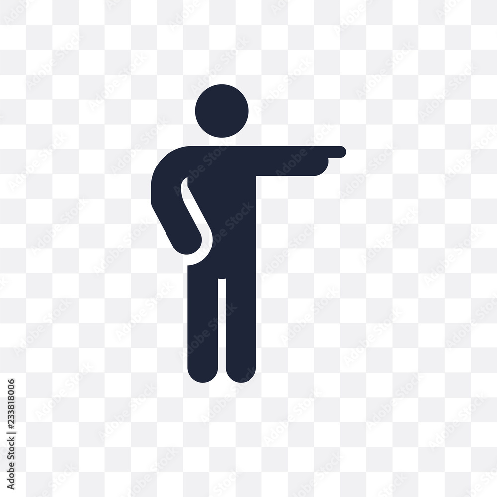 Man pointing transparent icon. Man pointing symbol design from People ...