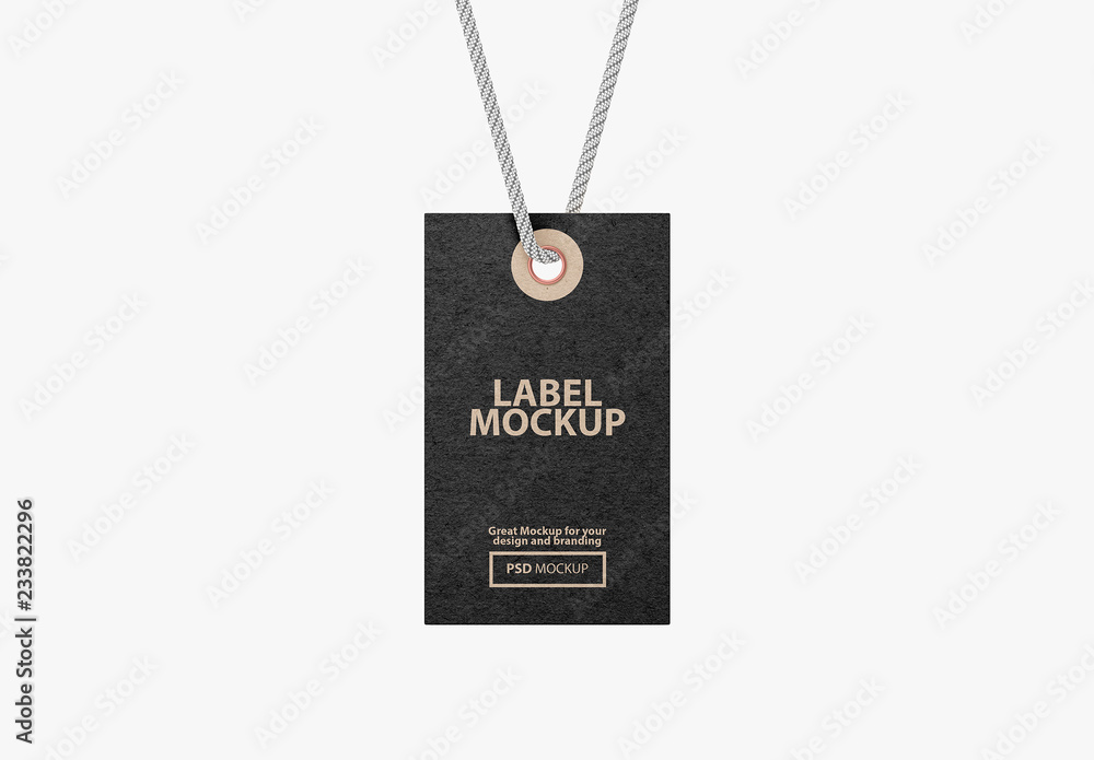 Cardboard Tag Label Mockup Stock Template | Adobe Stock