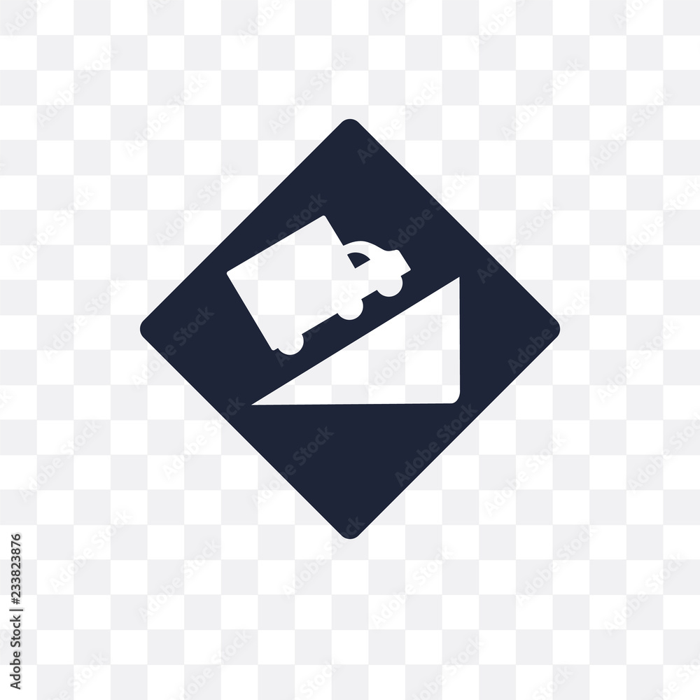 Hill sign transparent icon. Hill sign symbol design from Traffic signs ...