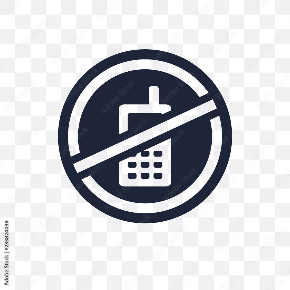 No mobile phone sign transparent icon. No mobile phone sign symbol ...