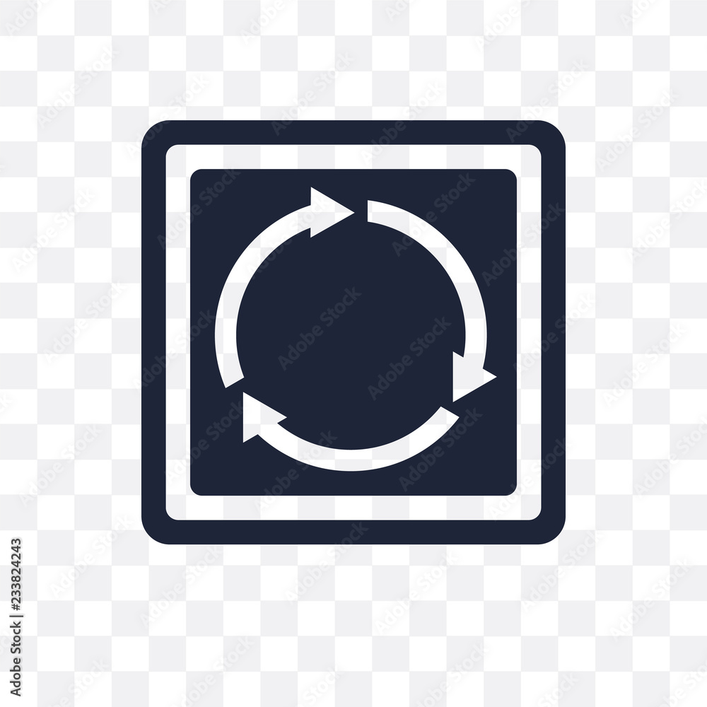 Roundabout sign transparent icon. Roundabout sign symbol design from ...