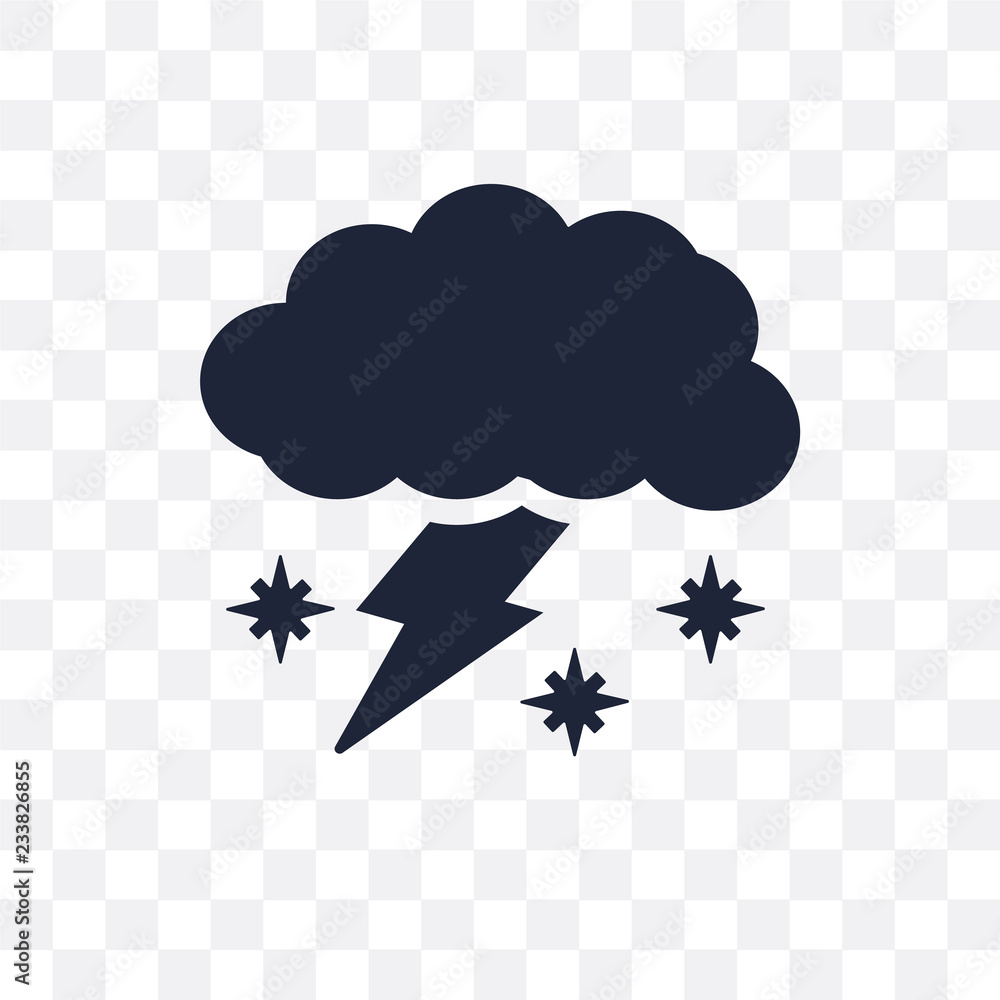 Thundersnow transparent icon. Thundersnow symbol design from Weather ...