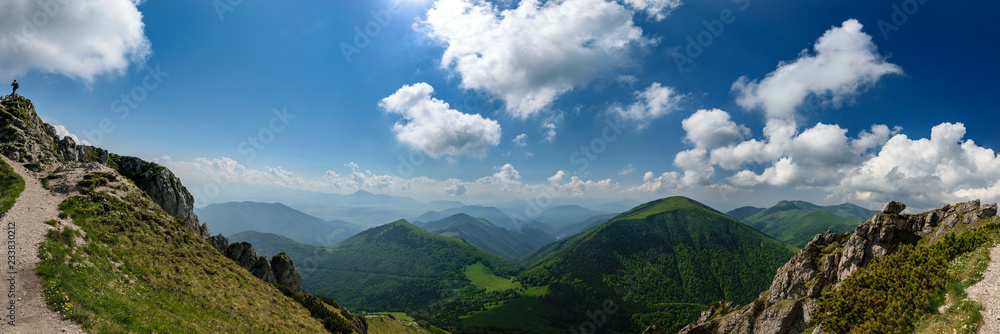The trail in the Great Rozsutec hill in The Vratna valley at the ...