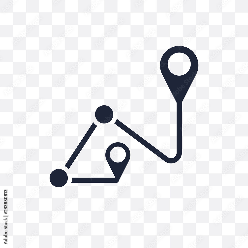 Route transparent icon. Route symbol design from Travel collection ...