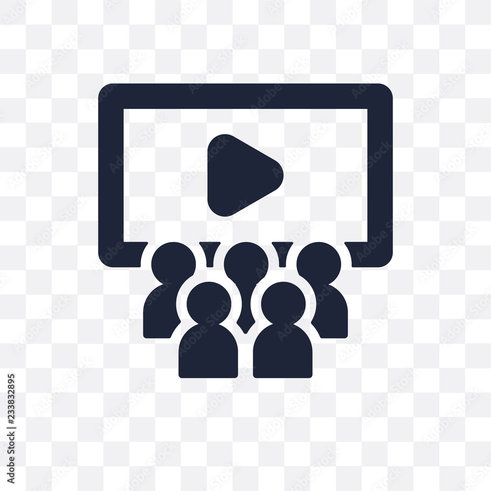 cinema audience transparent icon. cinema audience symbol design from ...