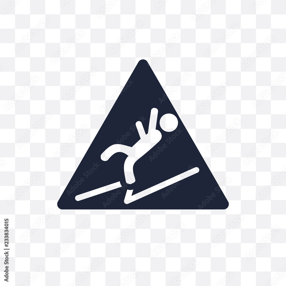 Slippery transparent icon. Slippery symbol design from Cleaning ...