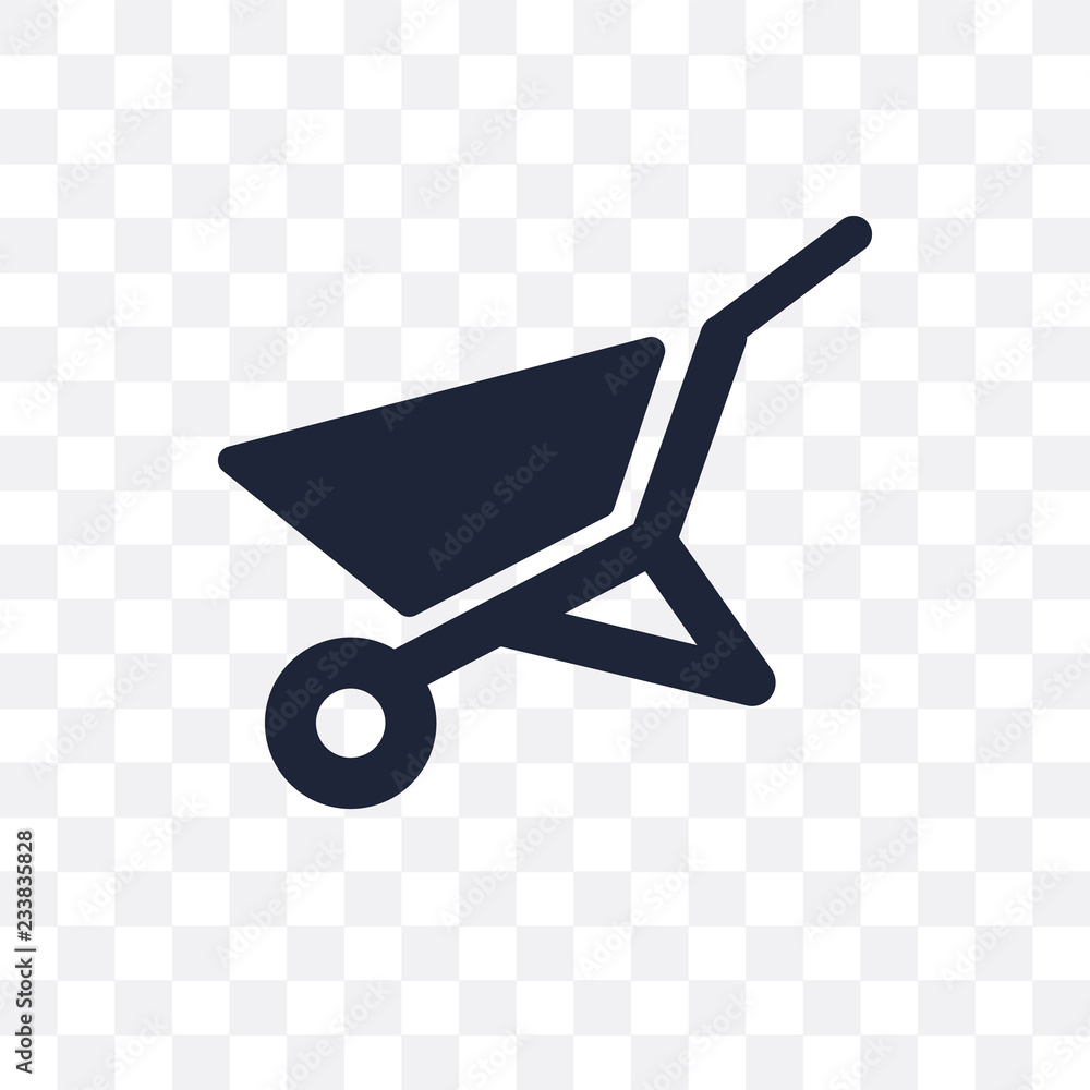 Wheelbarrow transparent icon. Wheelbarrow symbol design from ...