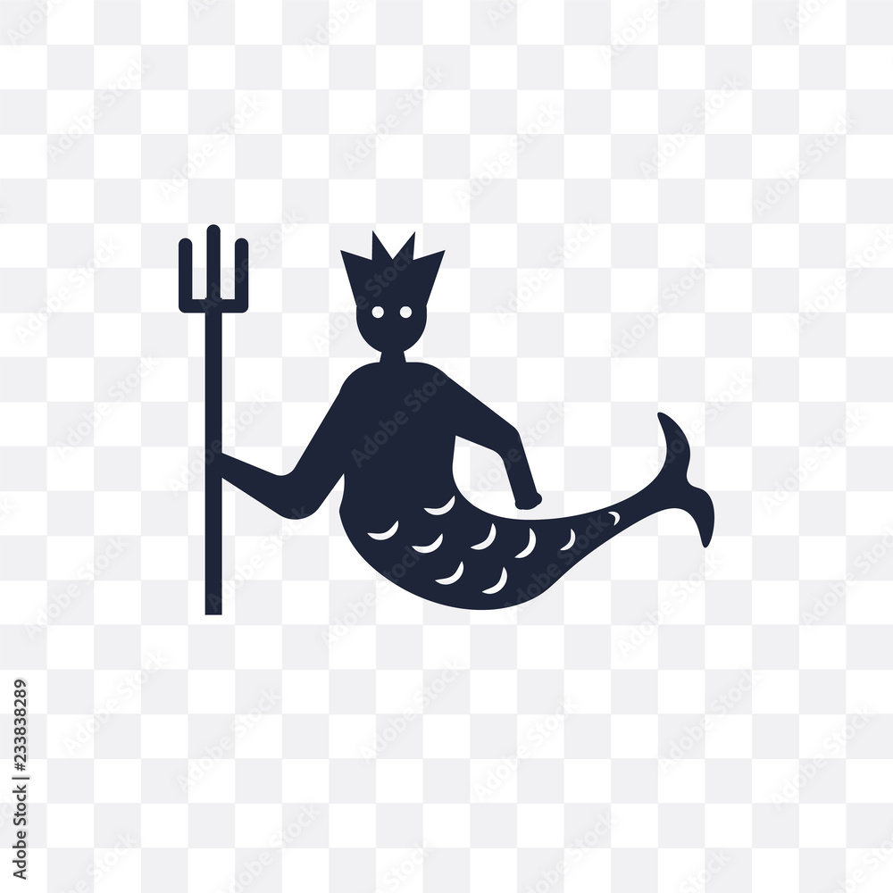Merman transparent icon. Merman symbol design from Fairy tale ...