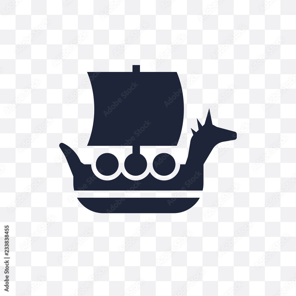 Viking ship transparent icon. Viking ship symbol design from Fairy tale ...