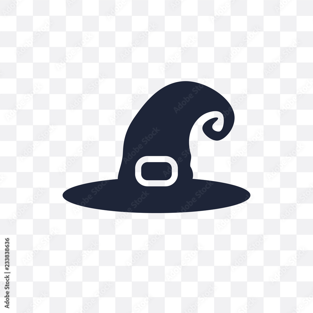 Witch hat transparent icon. Witch hat symbol design from Fairy tale ...