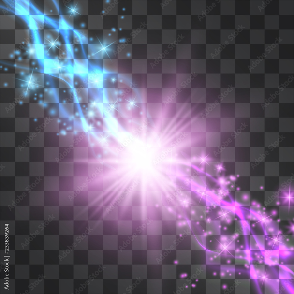 Electric discharge, thunderbolt clash explosion light effect on ...