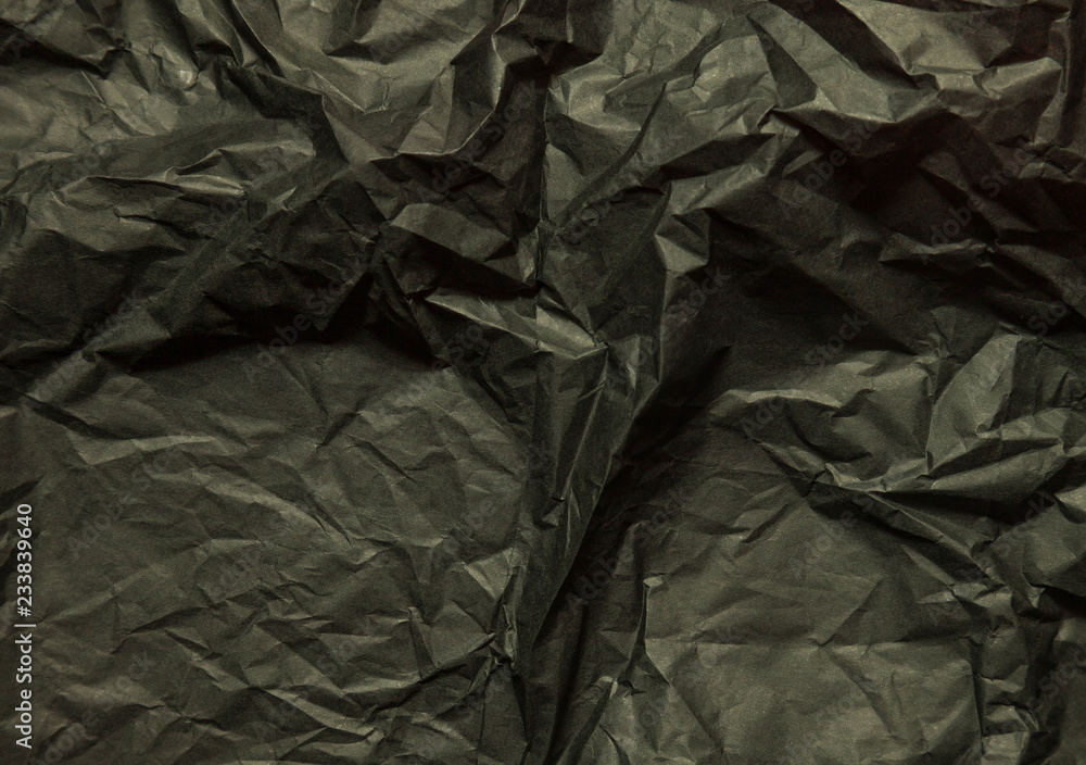 Black crumpled paper abstract background Stock Photo | Adobe Stock