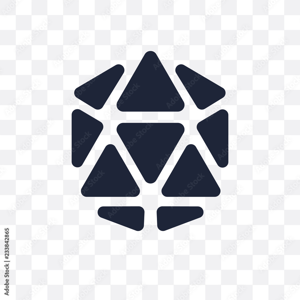Icosahedron transparent icon. Icosahedron symbol design from Geometry ...