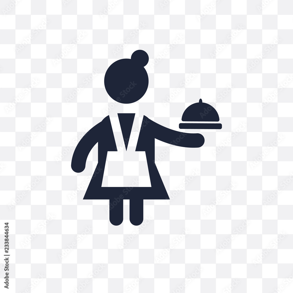 Waitress transparent icon. Waitress symbol design from Restaurant ...