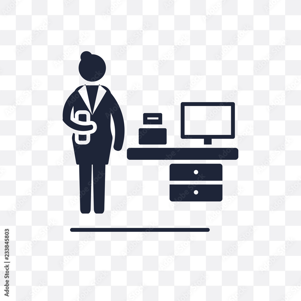 secretary transparent icon. secretary symbol design from Professions ...