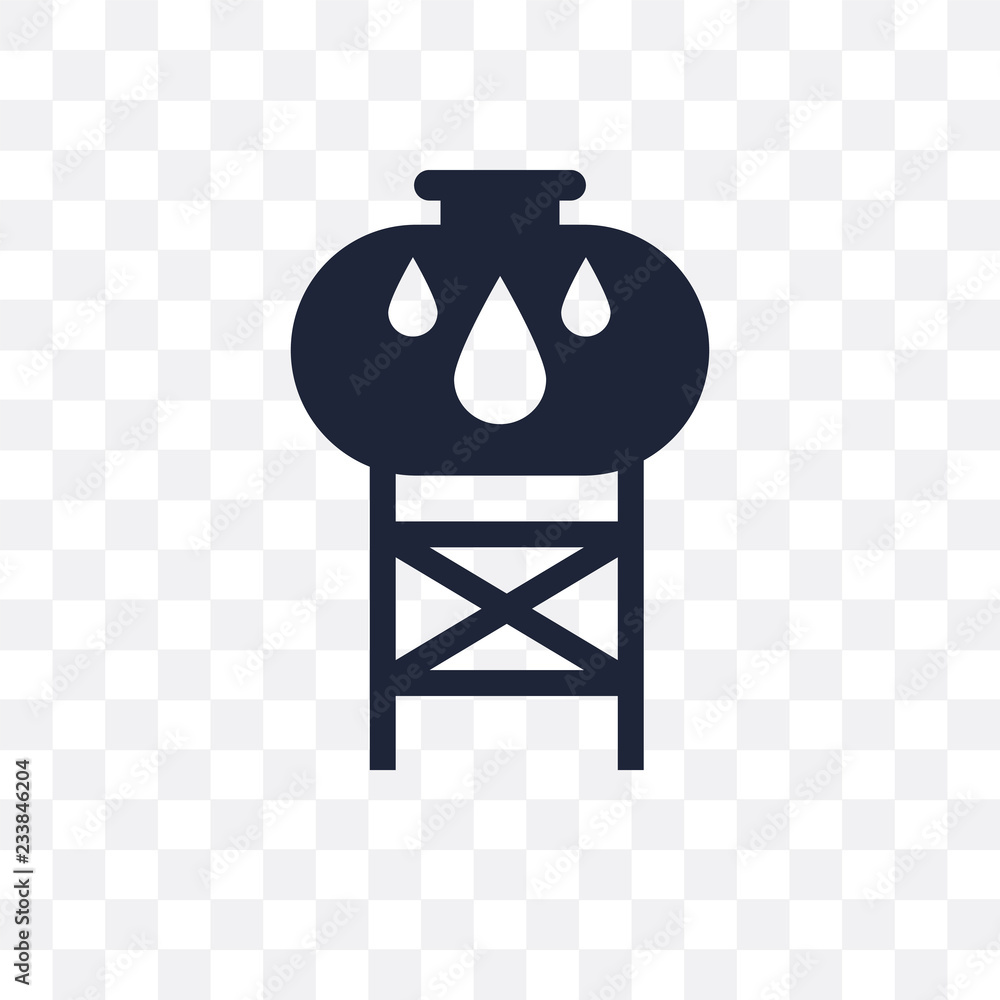 Water tank transparent icon. Water tank symbol design from Industry ...