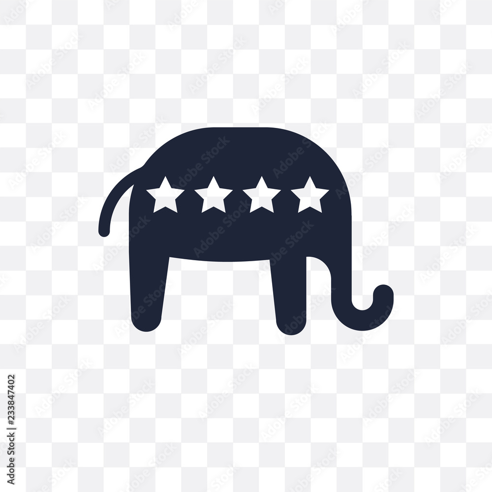 Elephant republican symbol transparent icon. Elephant republican symbol ...