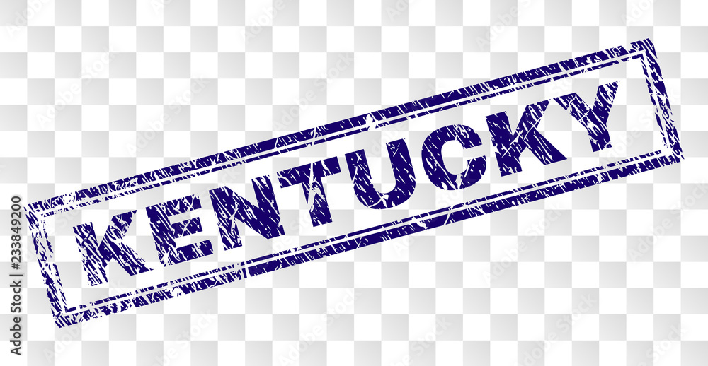 KENTUCKY stamp seal watermark with rubber print style and double framed ...