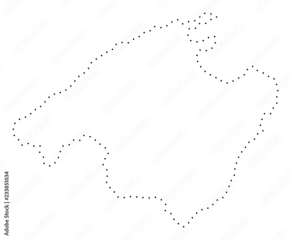 Vetor de Vector stroke dotted Spain Mallorca Island map in black color ...