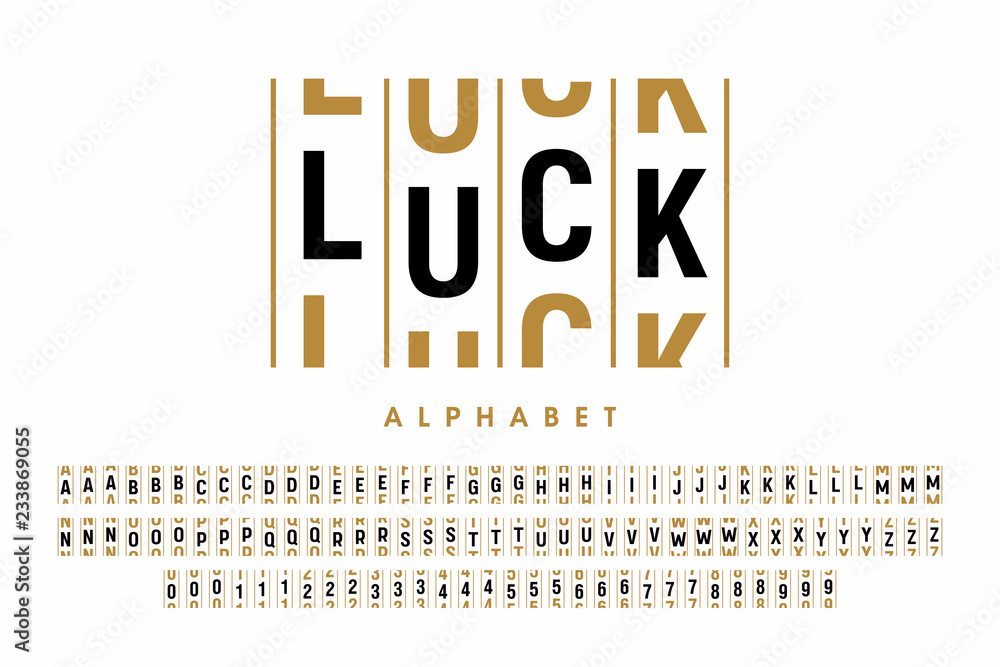 Slot machine style modern font design, alphabet letters Stock Vector ...