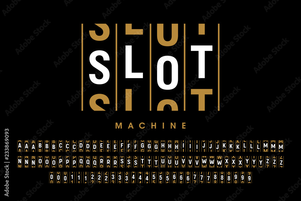 Slot machine style modern font design, alphabet letters Stock Vector ...