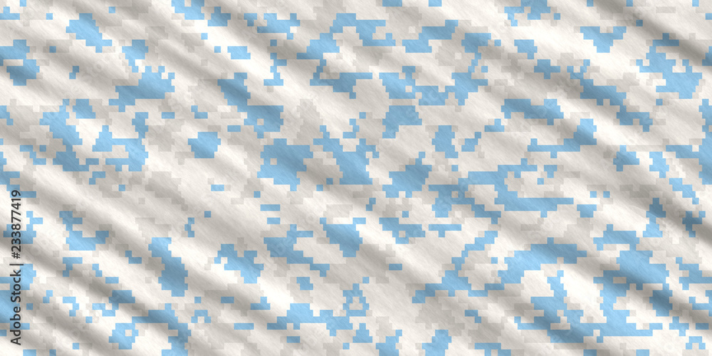 Sky Blue Army Camouflage Background. Military Uniform Clothing Texture ...