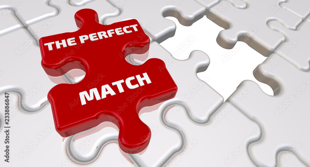 The perfect match. The inscription on the missing element of the puzzle ...