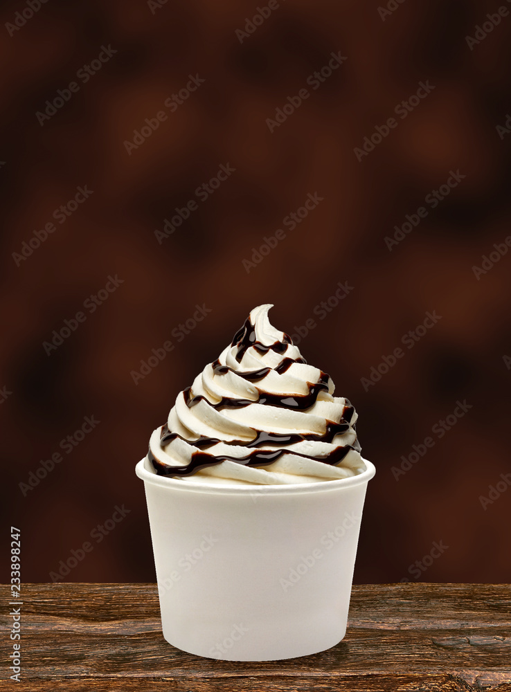 Vanilla Soft Serve Ice Cream In A Cup