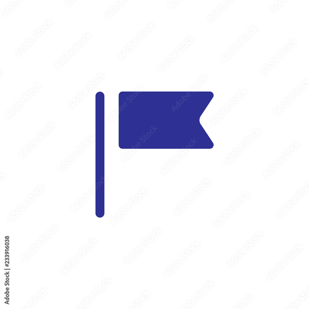 Flag, pin, map simple navigation icon vector illustration symbol ...