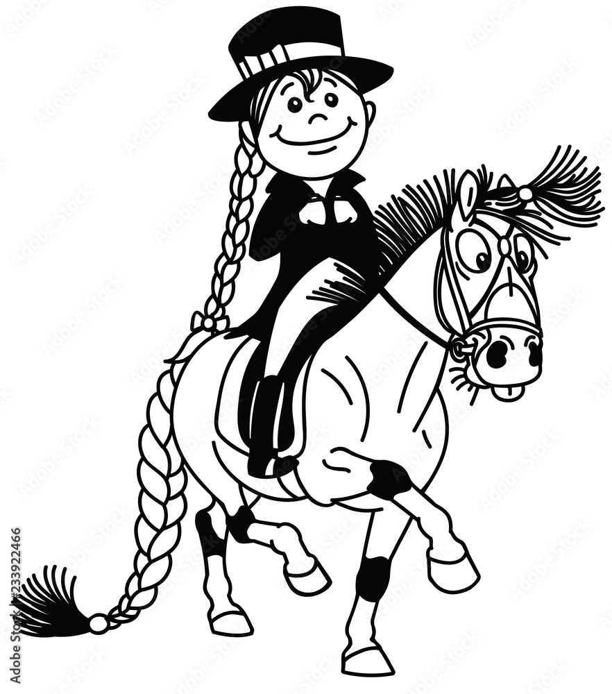 Horseback Riding Clipart Black And White
