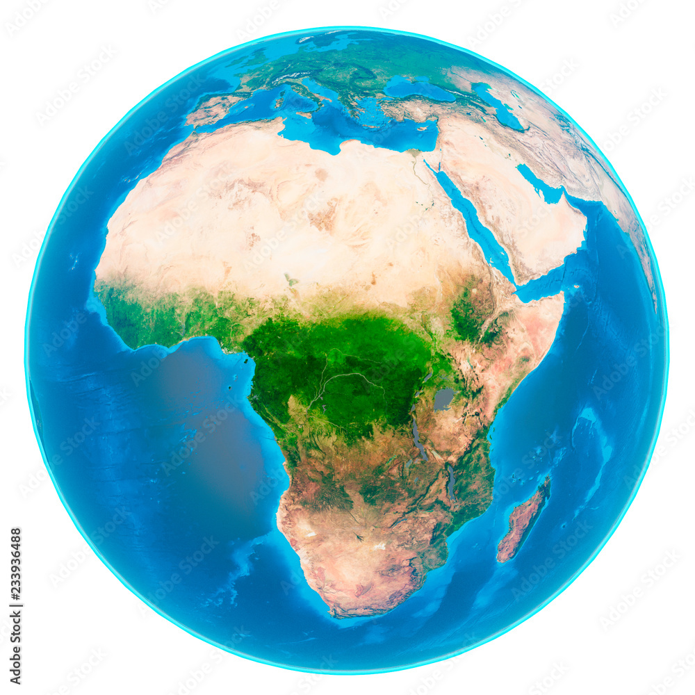 Earth White Background No Clouds