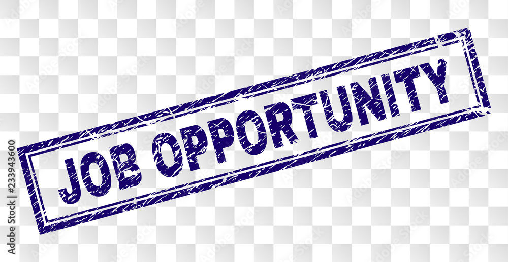 JOB OPPORTUNITY stamp seal print with rubber print style and double ...