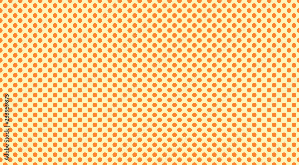 polka dot pattern background in orange and yellow classic retro ...