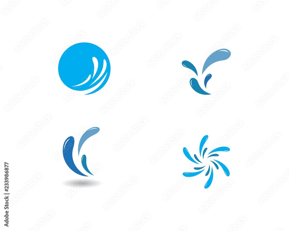 Water Splash logo Stock Vector | Adobe Stock