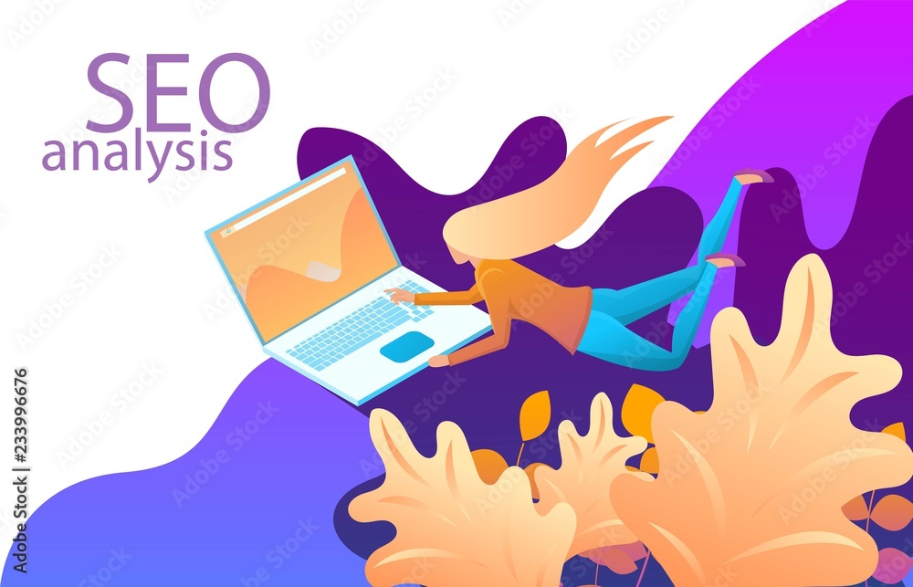 Modern flat design isometric concept of Seo analysis for website and ...