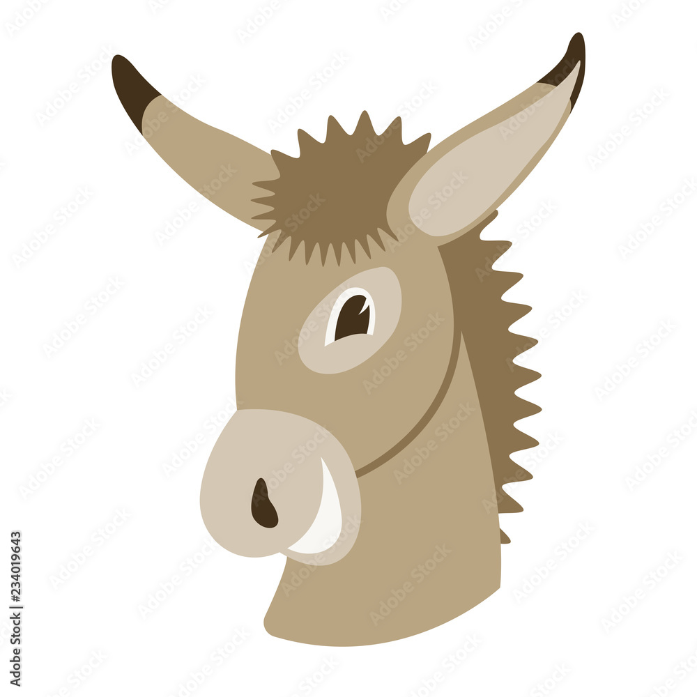 Donkey Cartoon Head