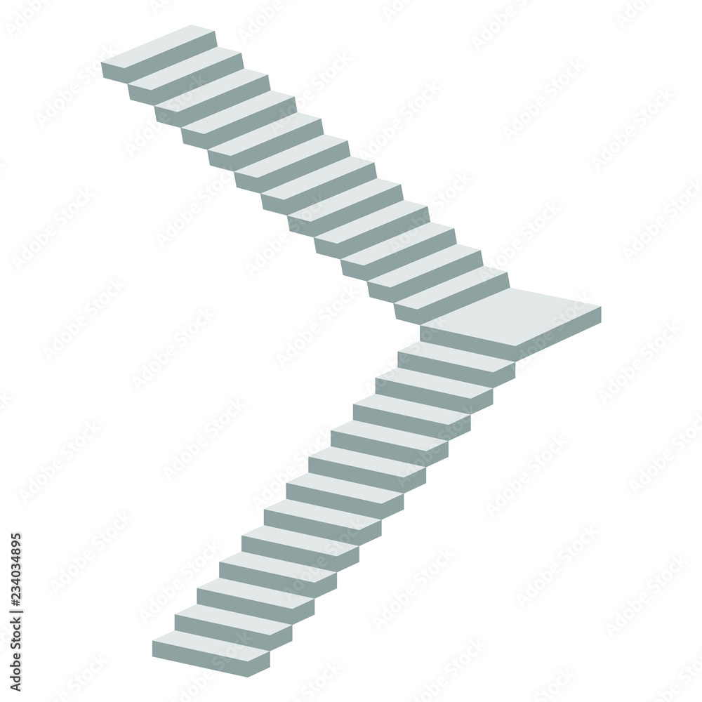 Stairs vector illustration isolated on white background Stock Vector ...
